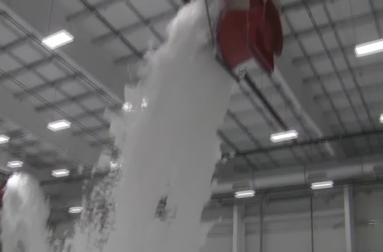 Airplane hangers have the coolest fire suppression systems.