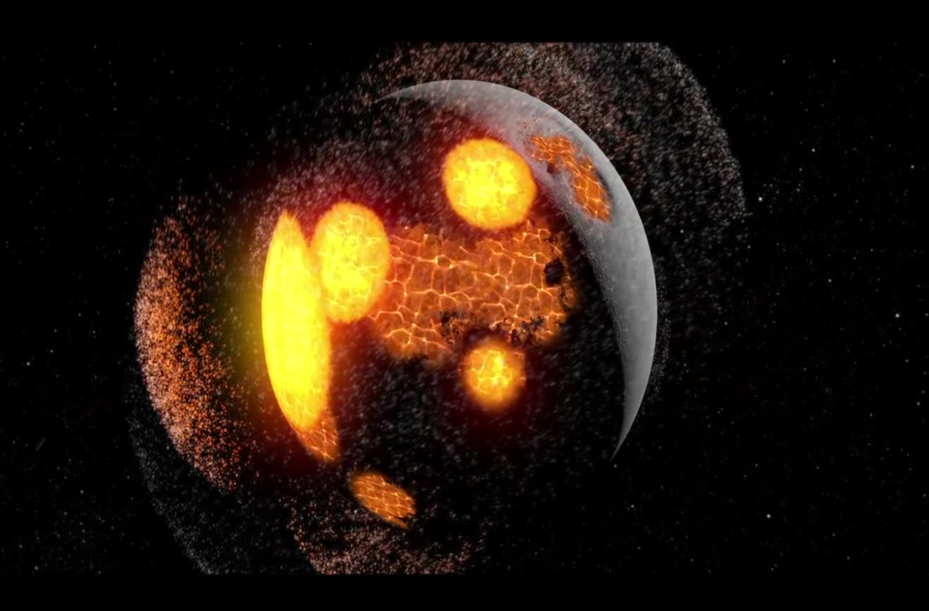 NASA evolution of the Moon.