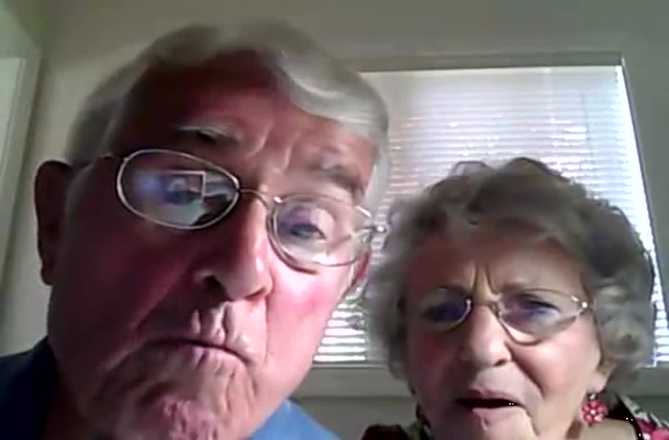 Old people messing around with a webcam.