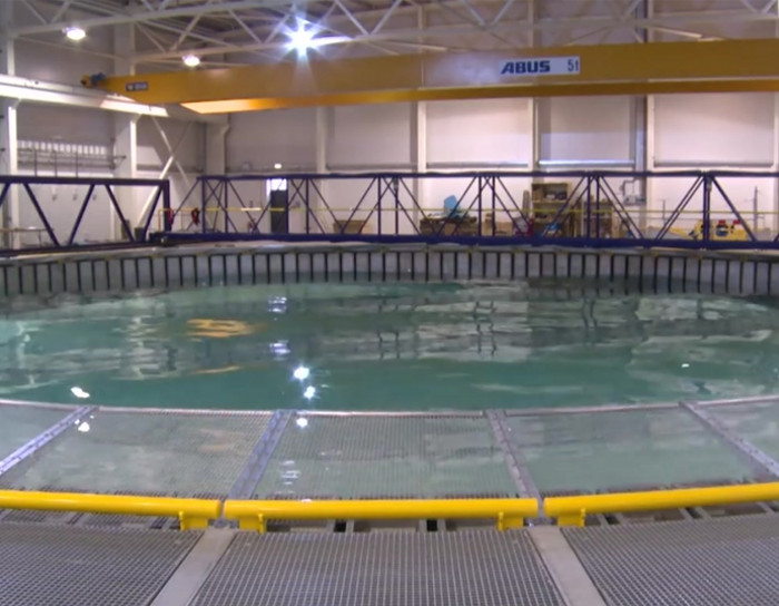 Impressive wave pool demonstration.