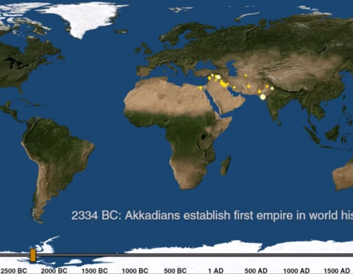The expansion of cities over the last 5,700 years.