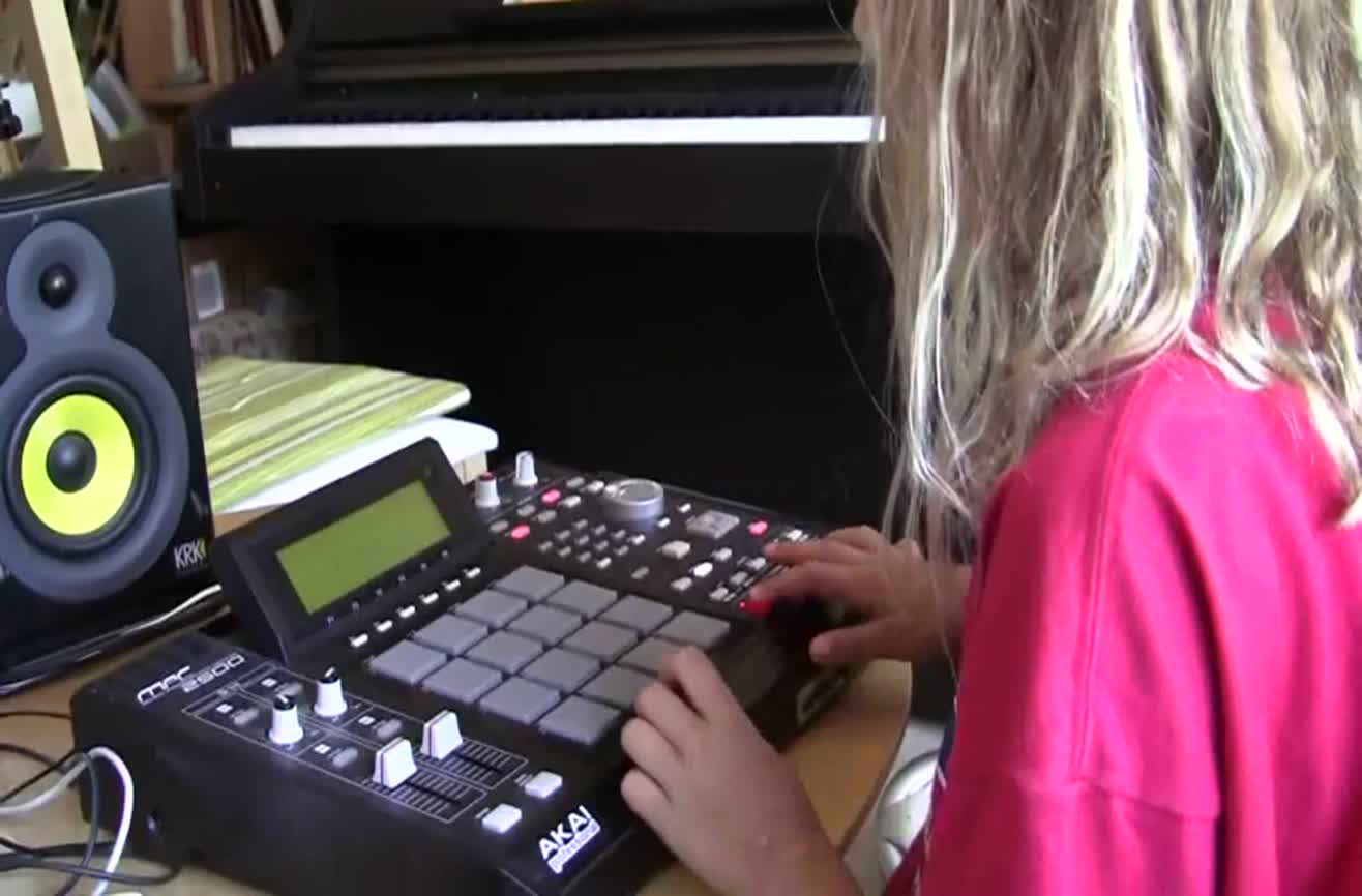 A young girl with impressive MPC skills.