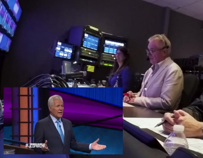 Inside the control room of last night's Jeopardy.