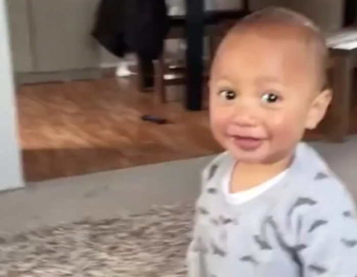 Maori baby makes Haka.
