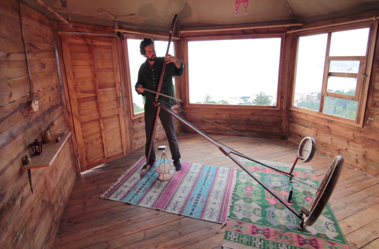 An acoustic instrument that sounds like a digital synthesizer.