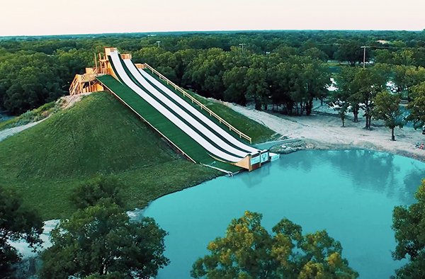 This water slide is the best summer getaway.