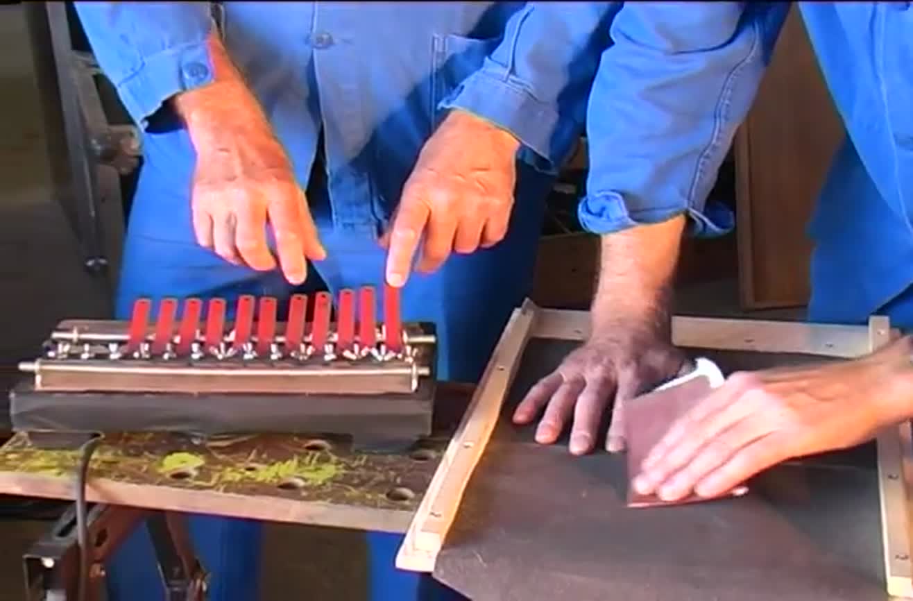 Musical performance on unusual instruments.