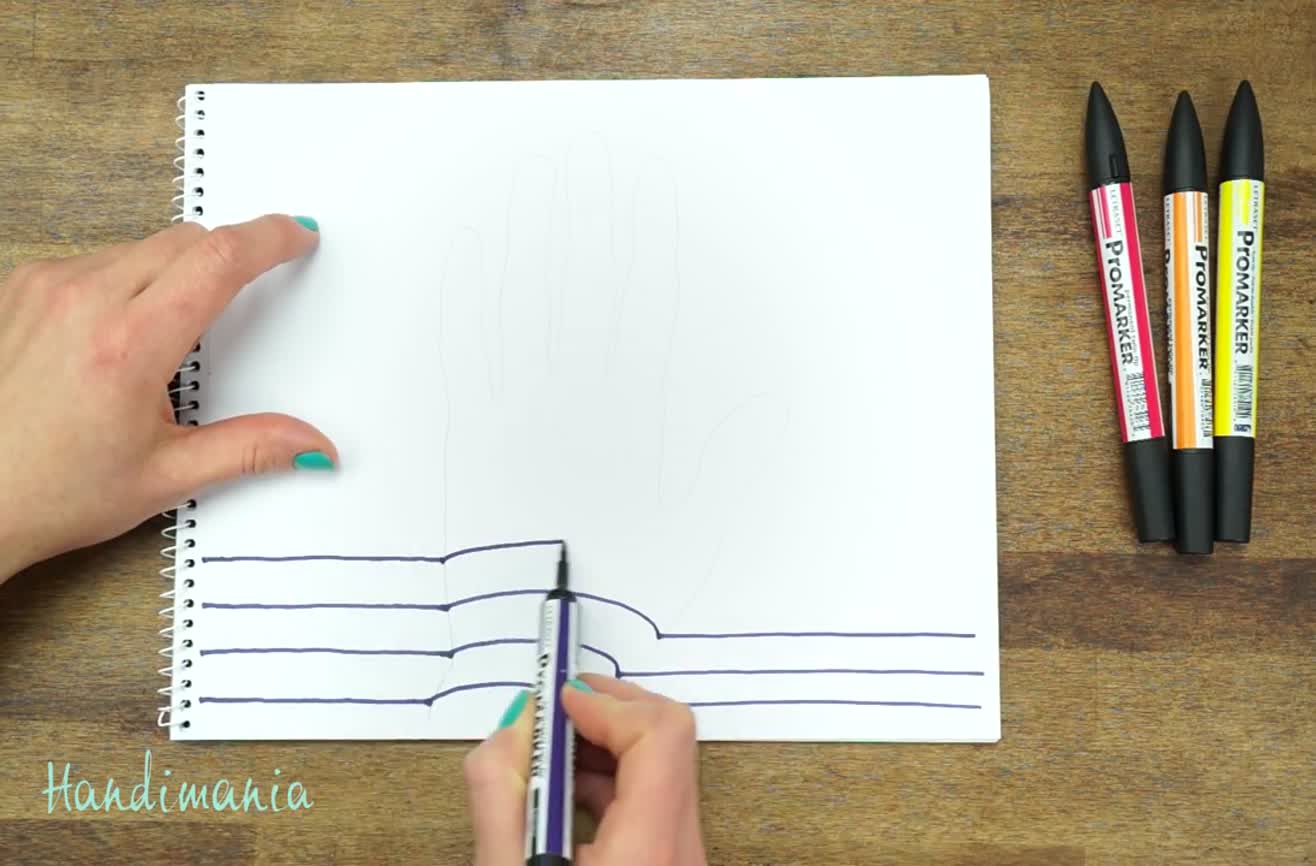 How to draw your hand in 3D.