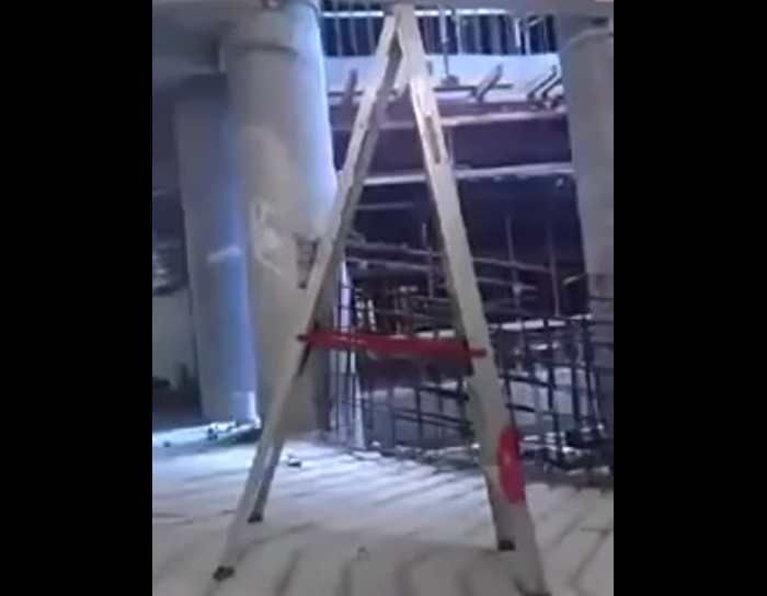 When your ladder is on the perfect decline.