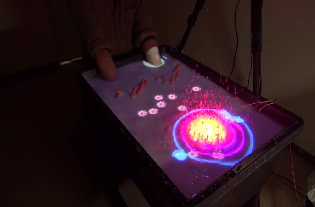 White water screen surface brings gaming to another dimension.