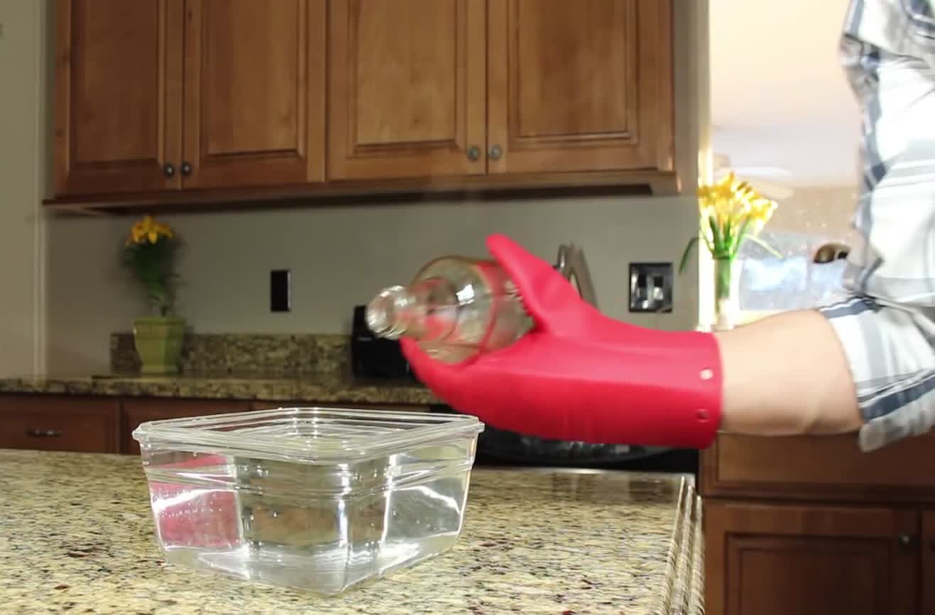 Steam vacuum experiment.