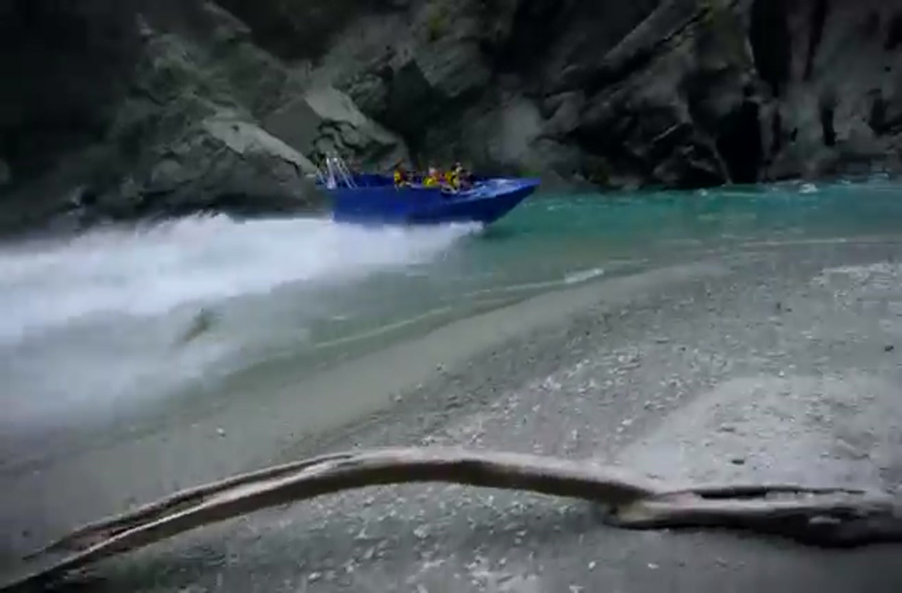 Check out the thrilling sport of jet boating in beautiful New Zealand.