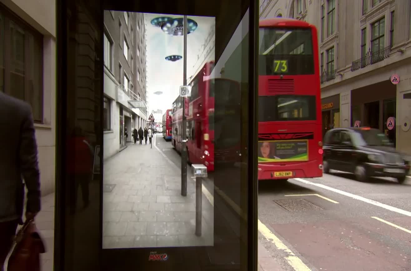 Pepsi's new bus stop ad in London.