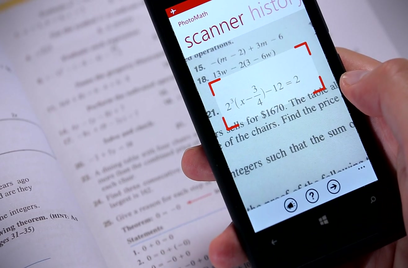 PhotoMath smartphone app can solve any math problem. PhotoMath smartphone app can solve any math problem.