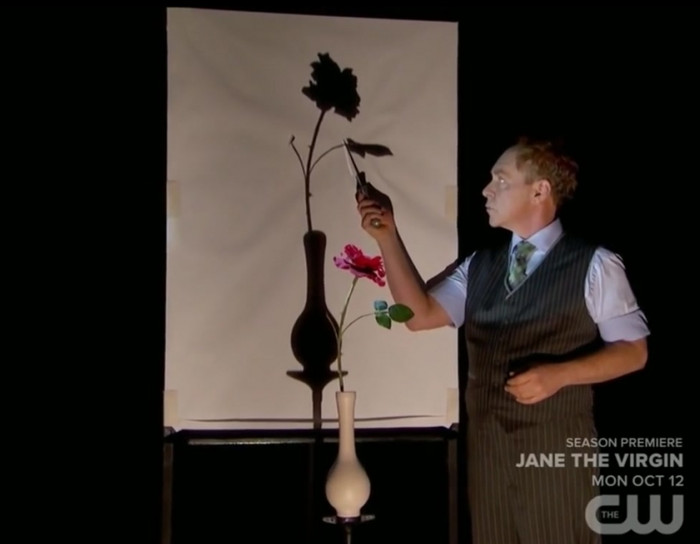 Teller performs his mind-boggling "shadows" trick.