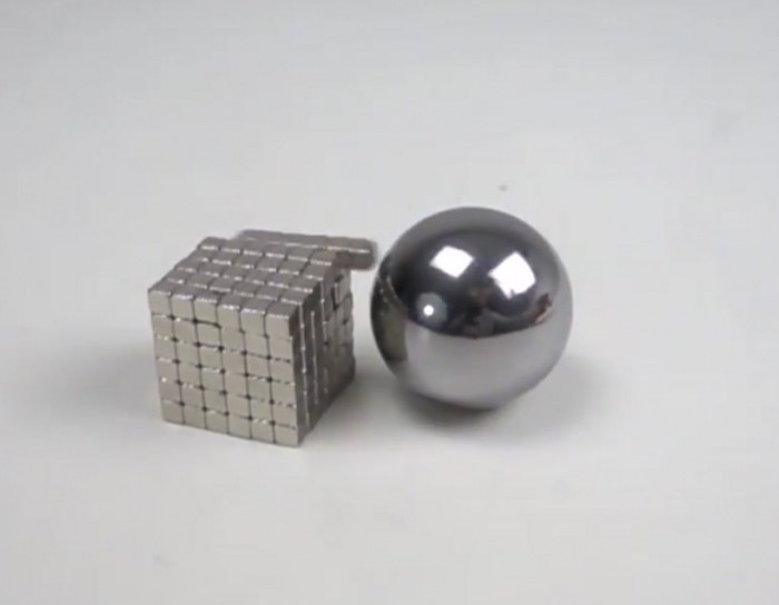 Magnet collision in slow motion.