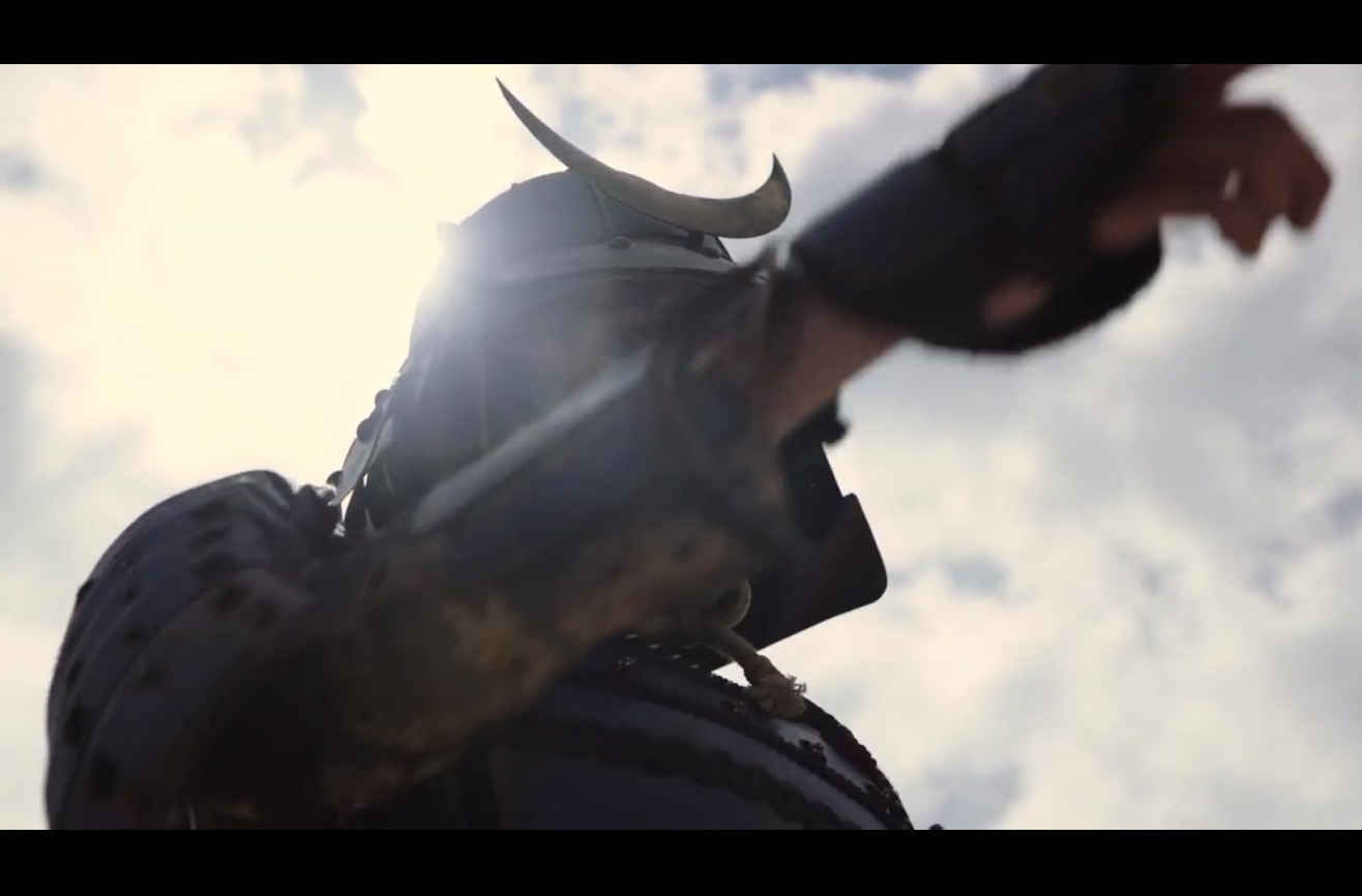 Football freestylist Kotaro Tokuda dresses up as a samurai in Brazil.