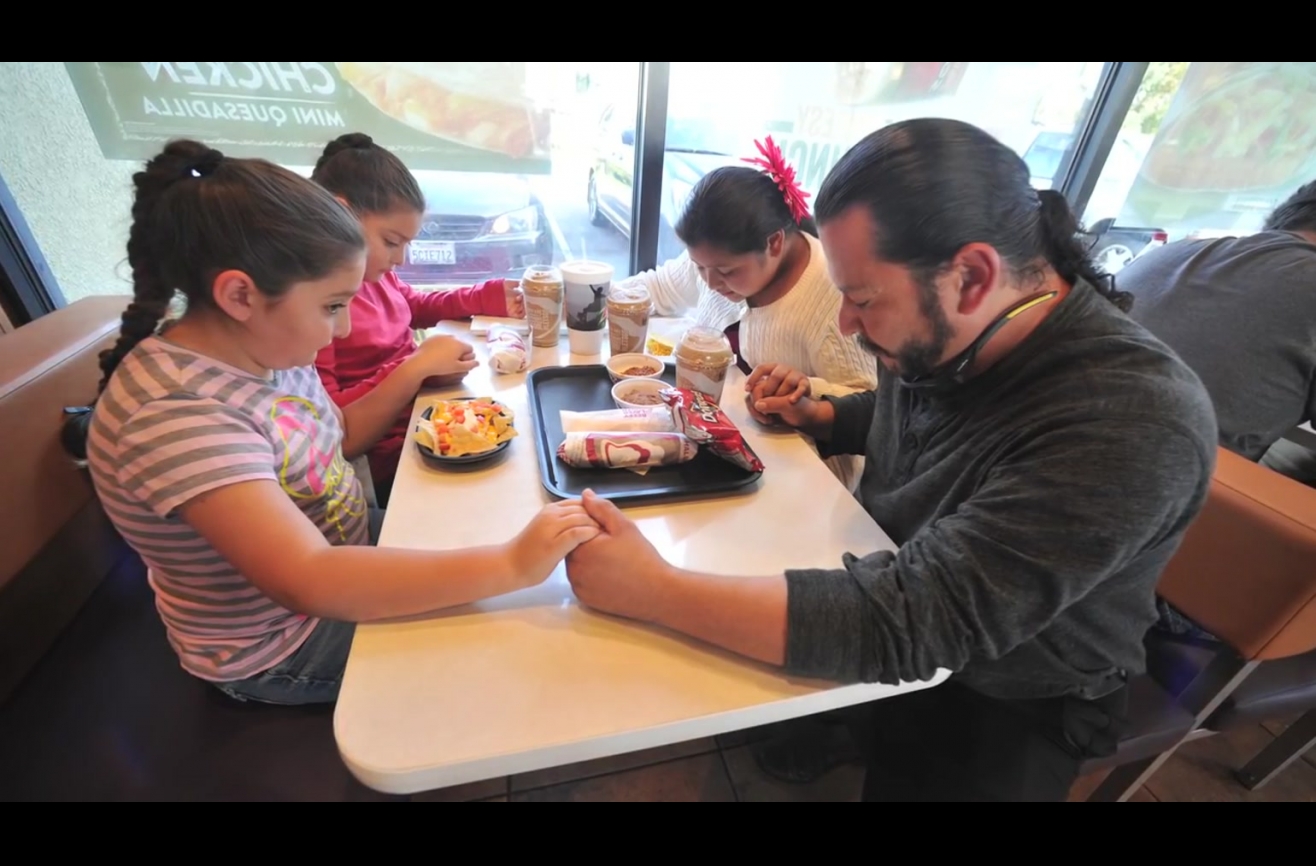 Single dad raises three daughters in a single-wide trailer.