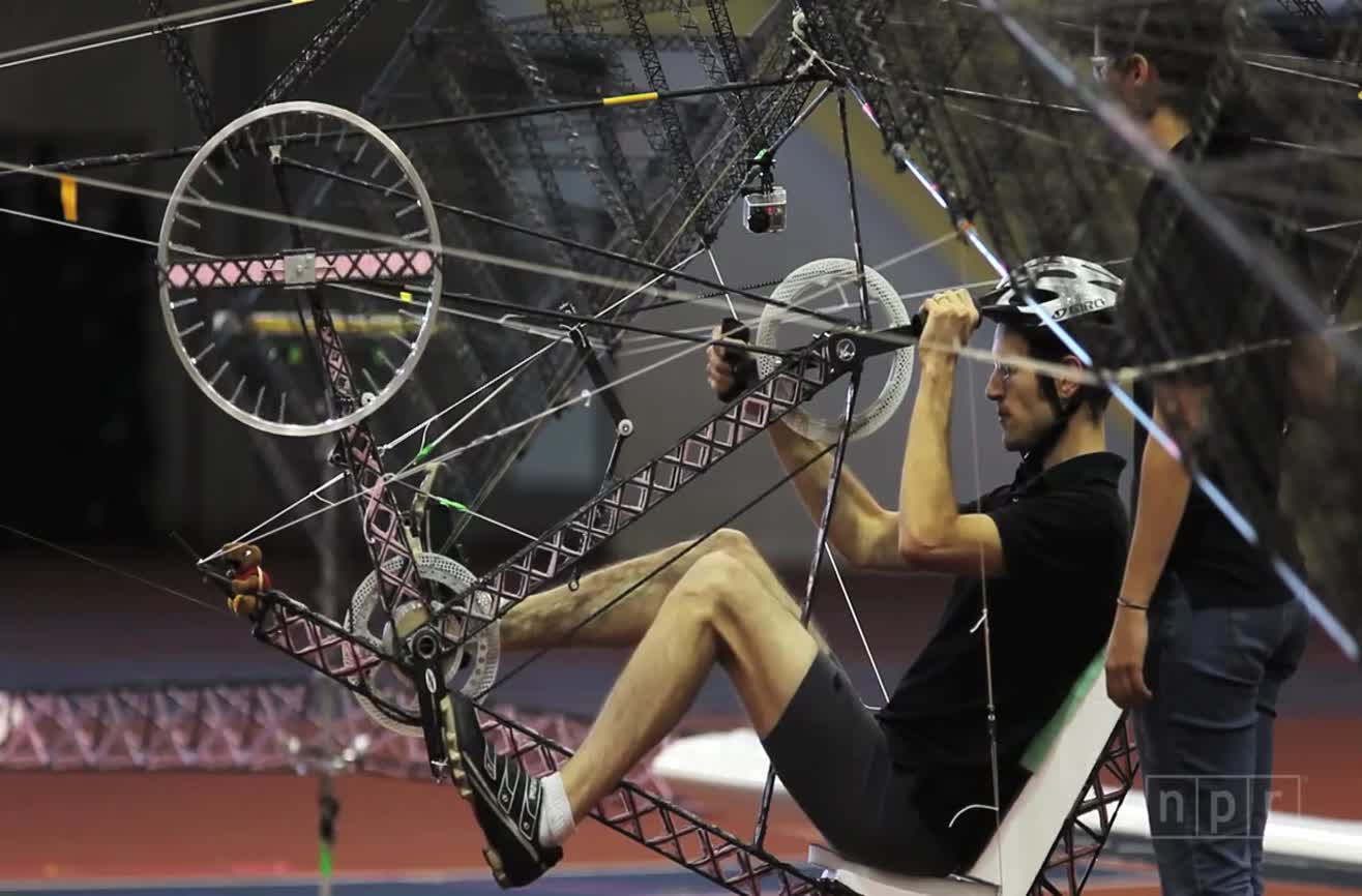 A human-powered helicopter is straight up difficult.