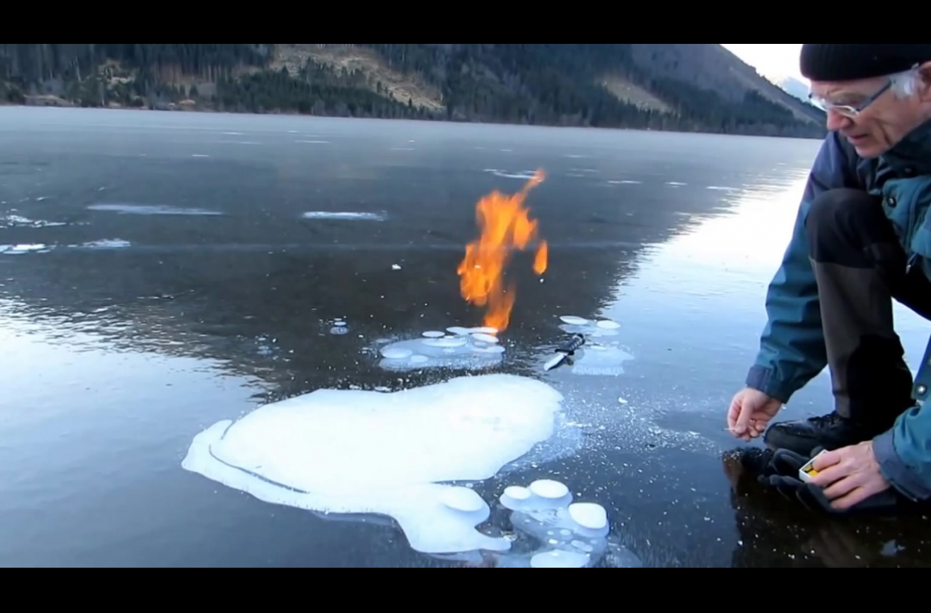 Setting a lake on fire and making coffee with methane ice.