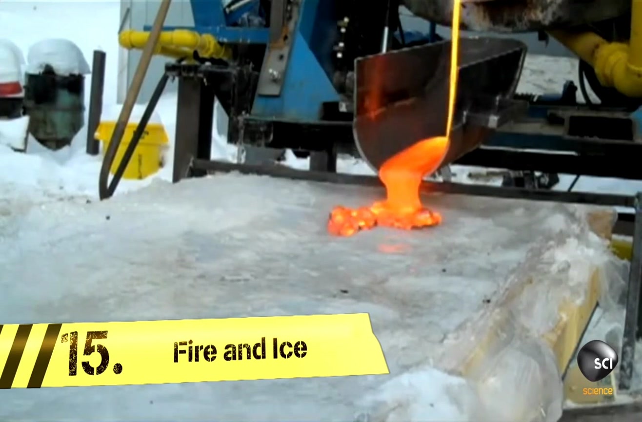 Amazing things happen when lava meets ice.