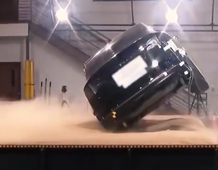 Tesla Model X rollover test.