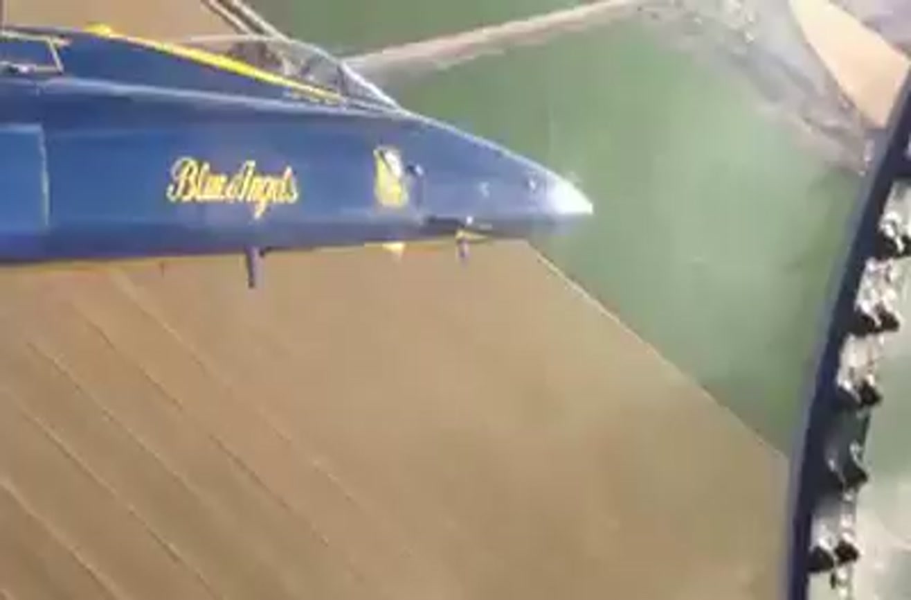 A Blue Angels pilot takes a first person video of their insanely close ...