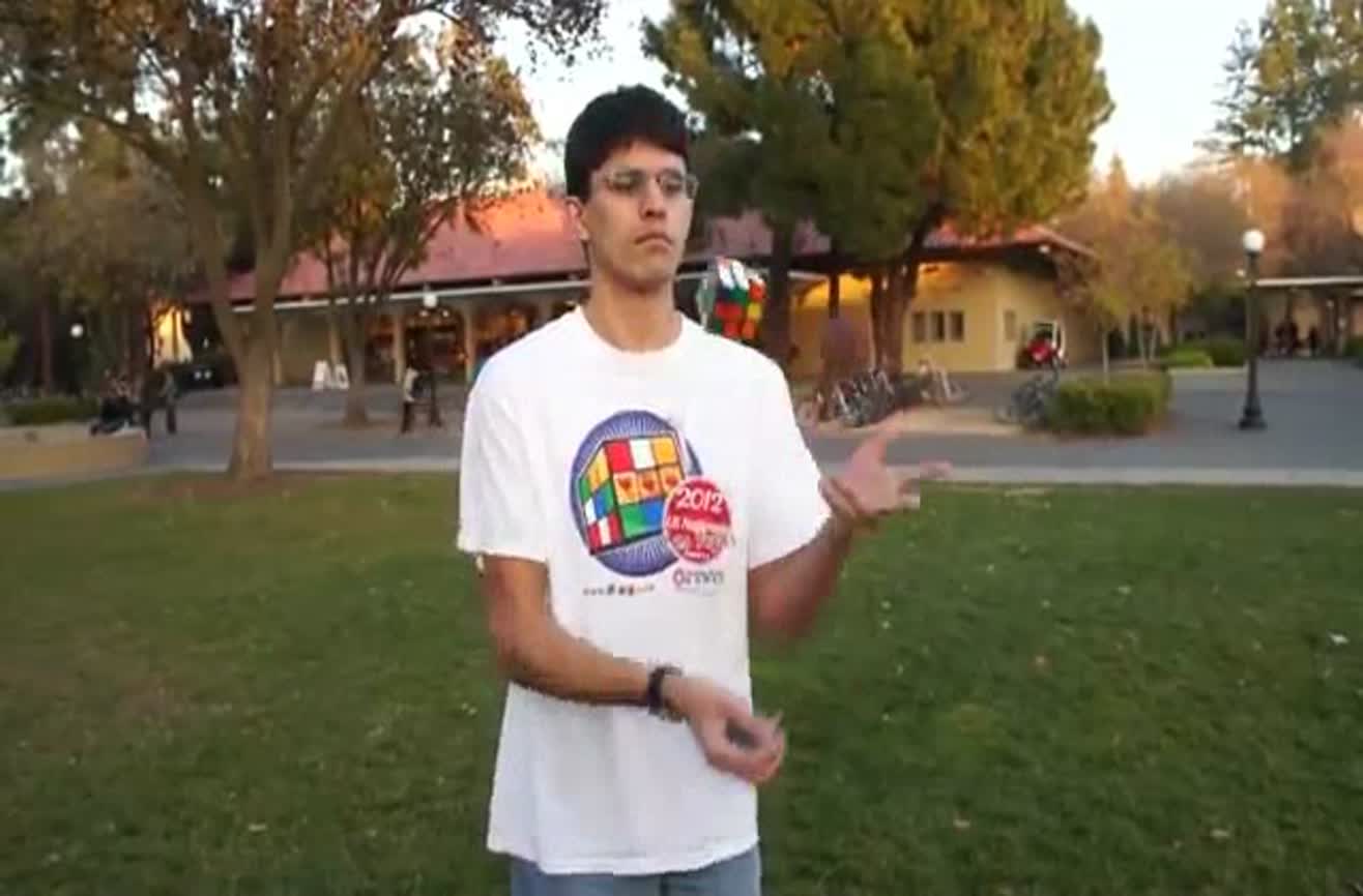 This is how you solve a Rubik's Cube.