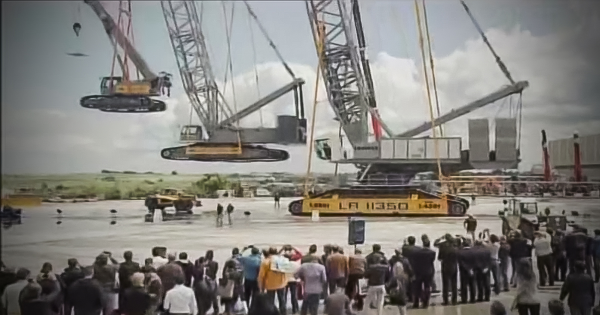 German crane manufacturer loves to show off their products.