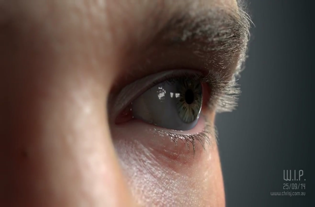 Advanced CGI techniques make this man look real.