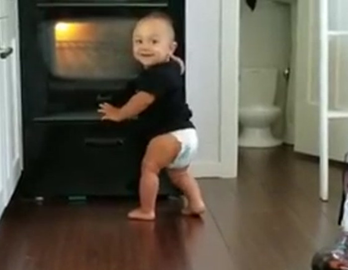 This baby really knows how to shake his booty.