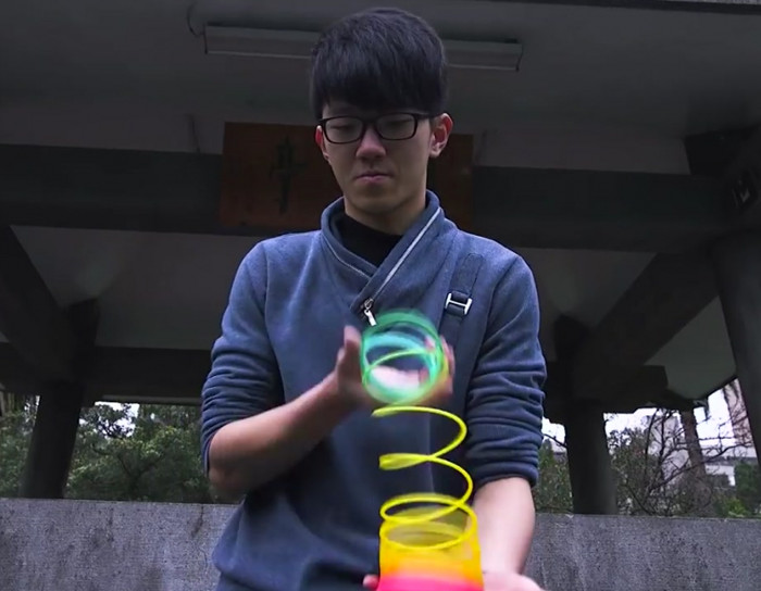 Incredible Slinky tricks.