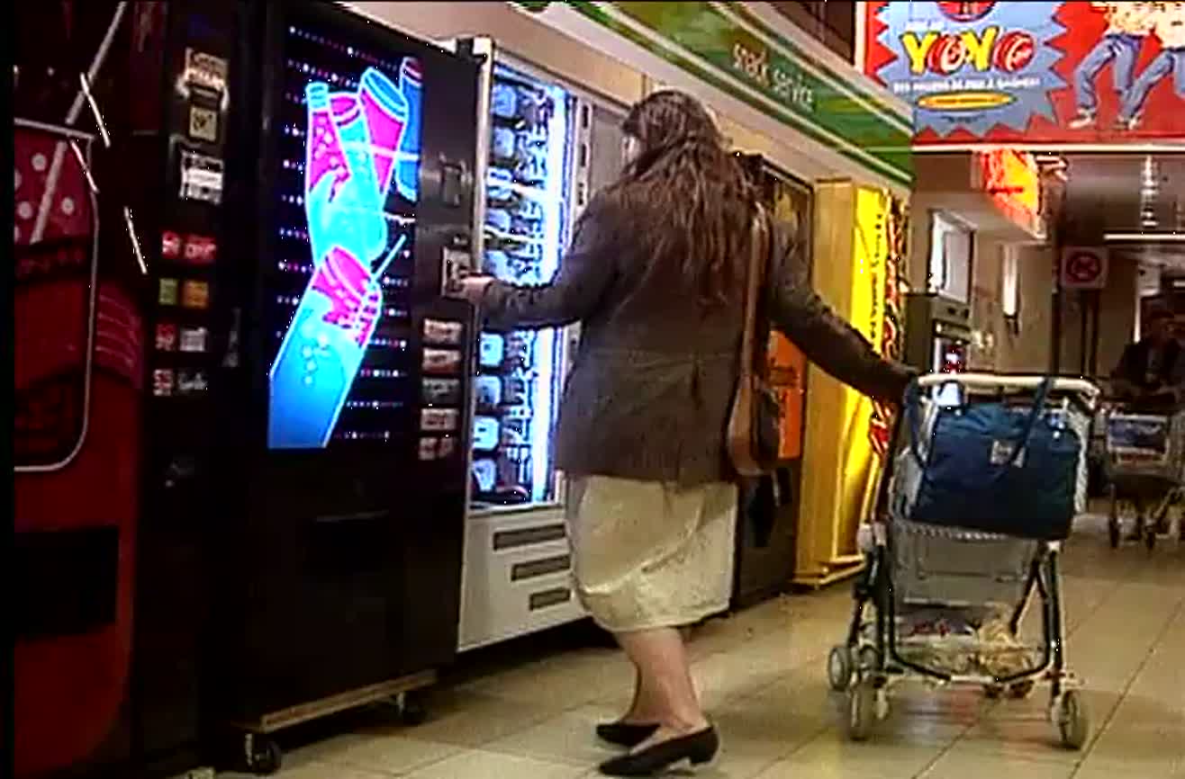 Soda machine prank.
