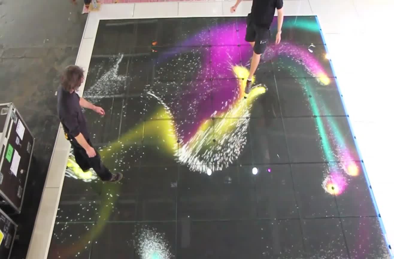 Interactive LED floor.