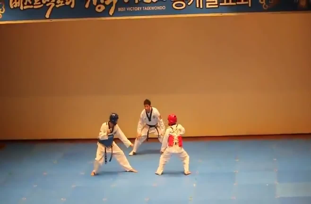 An unusual dance battle.