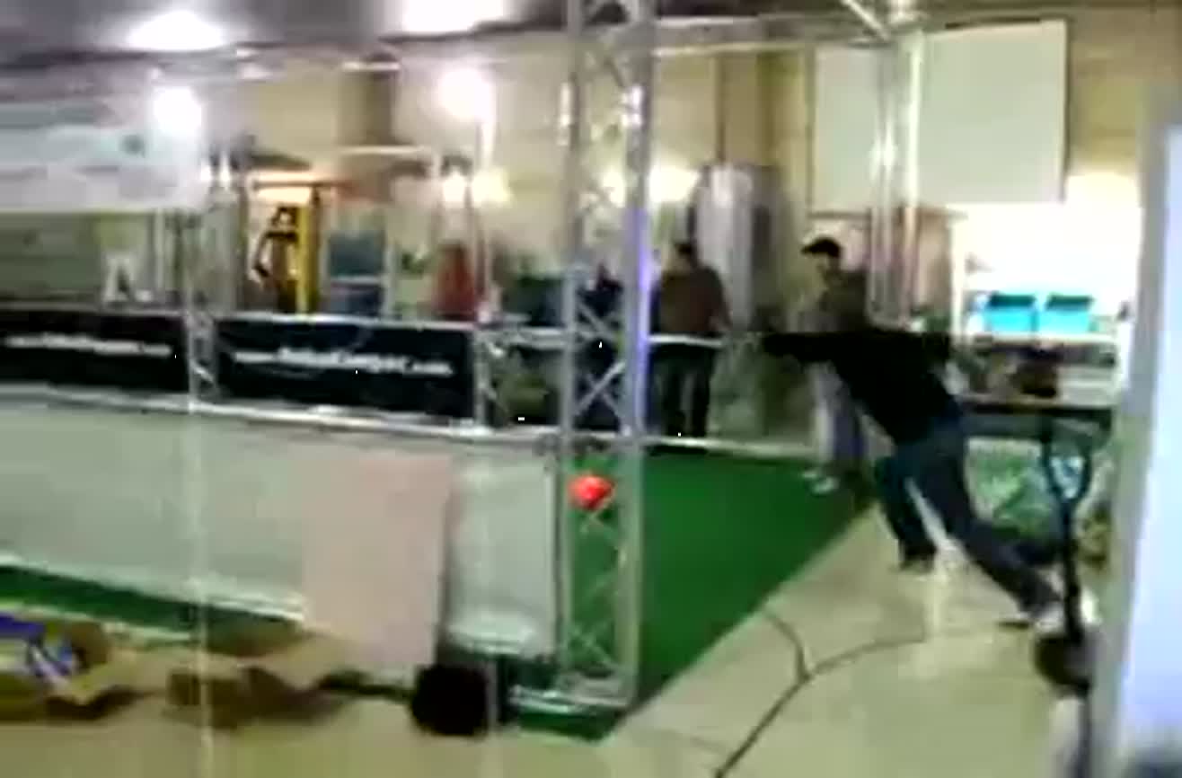Soccer goalie robot is impressive.