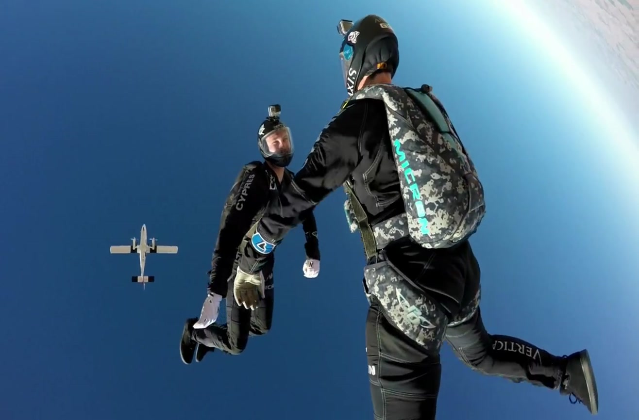 These skilled skydivers put on a spectacular performance in the air and ...