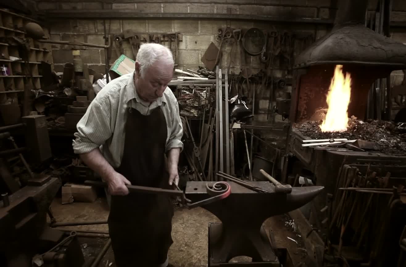 Blacksmith is still at it at 84-years-old: Hardy Fred Harriss.