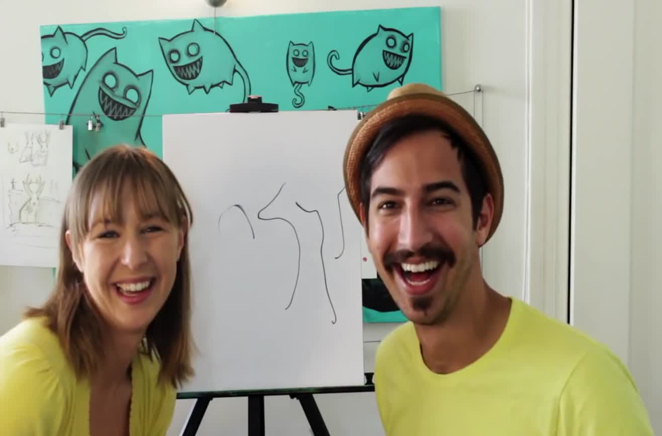 Random scribble turns into a creative work of art.