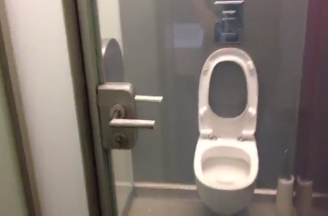 Watch how technology has changed the view on toilet stalls.