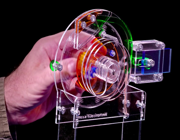 See-through combination lock.