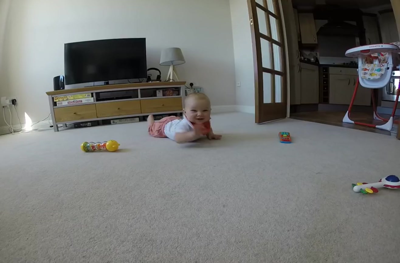 When this baby gets hold of a GoPro, she does exactly what you'd expect.
