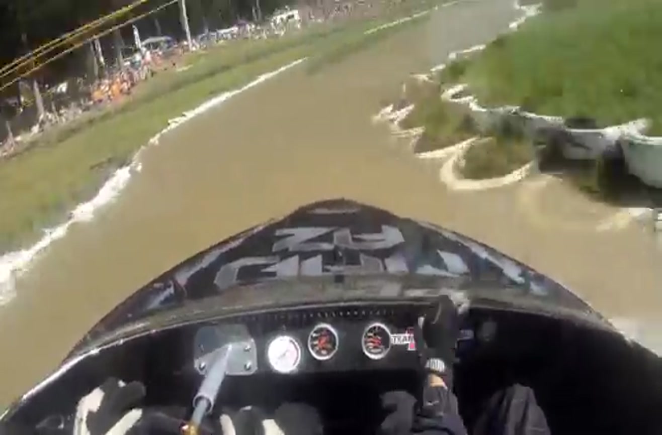 This footage puts you right in the driver's seat of an insane boat race.