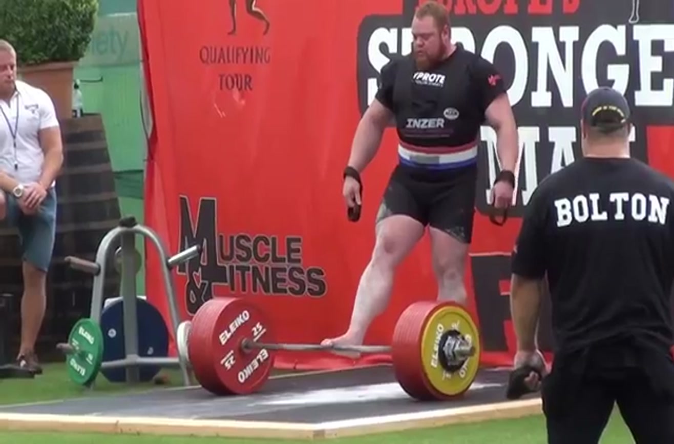 Strongman sets world record and then gives an insightful interview.