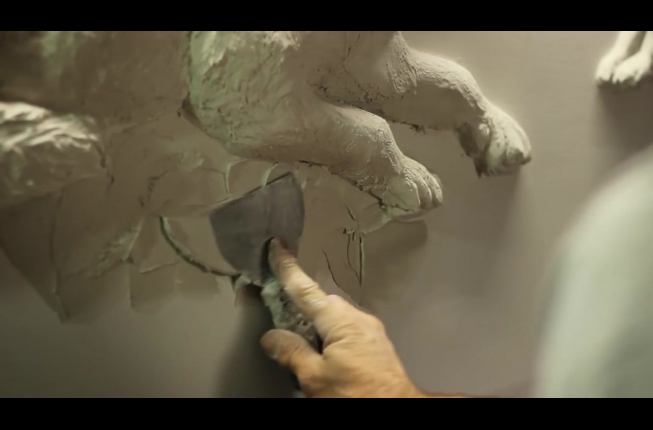 Artist uses drywall to make amazing pieces of art.