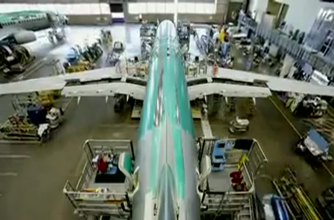See a Boeing 737 take form, from shell to flight.