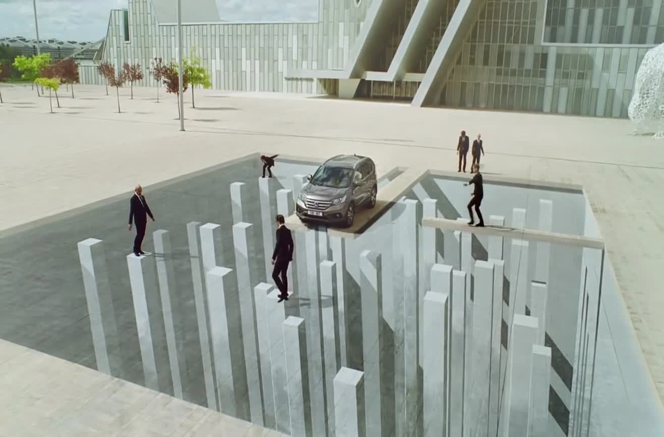 Awesome optical illusion commercial by Honda.