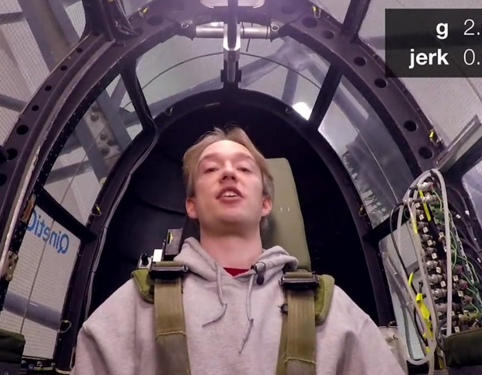 G-Force, jerk, and passing out in a centrifuge.