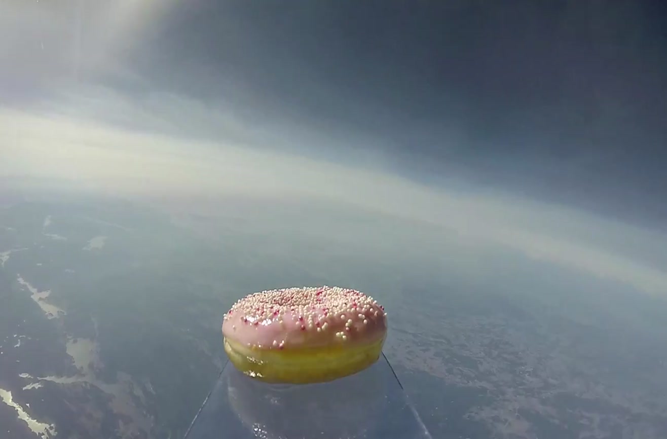 Swedish brothers launch the first donut into space.