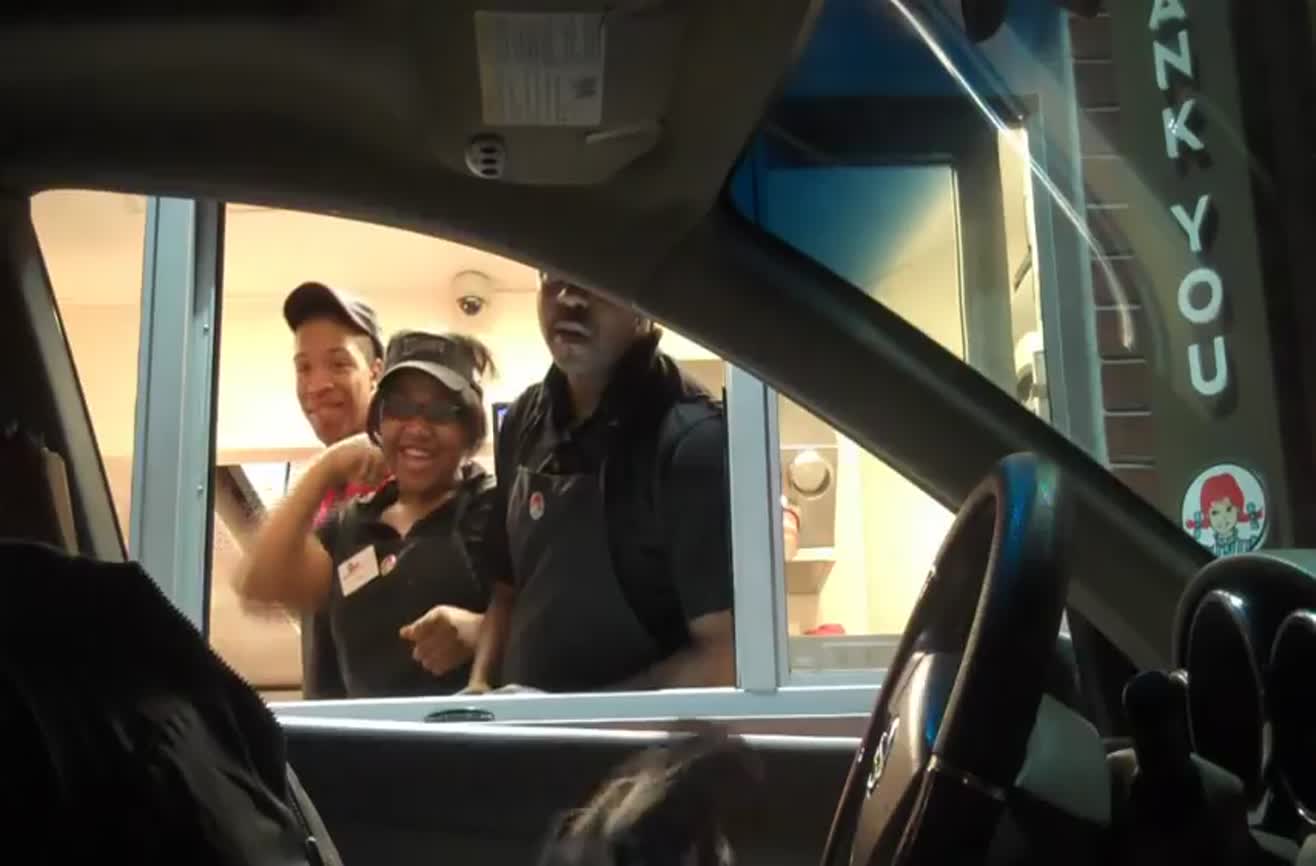 Drive thru headless prank.